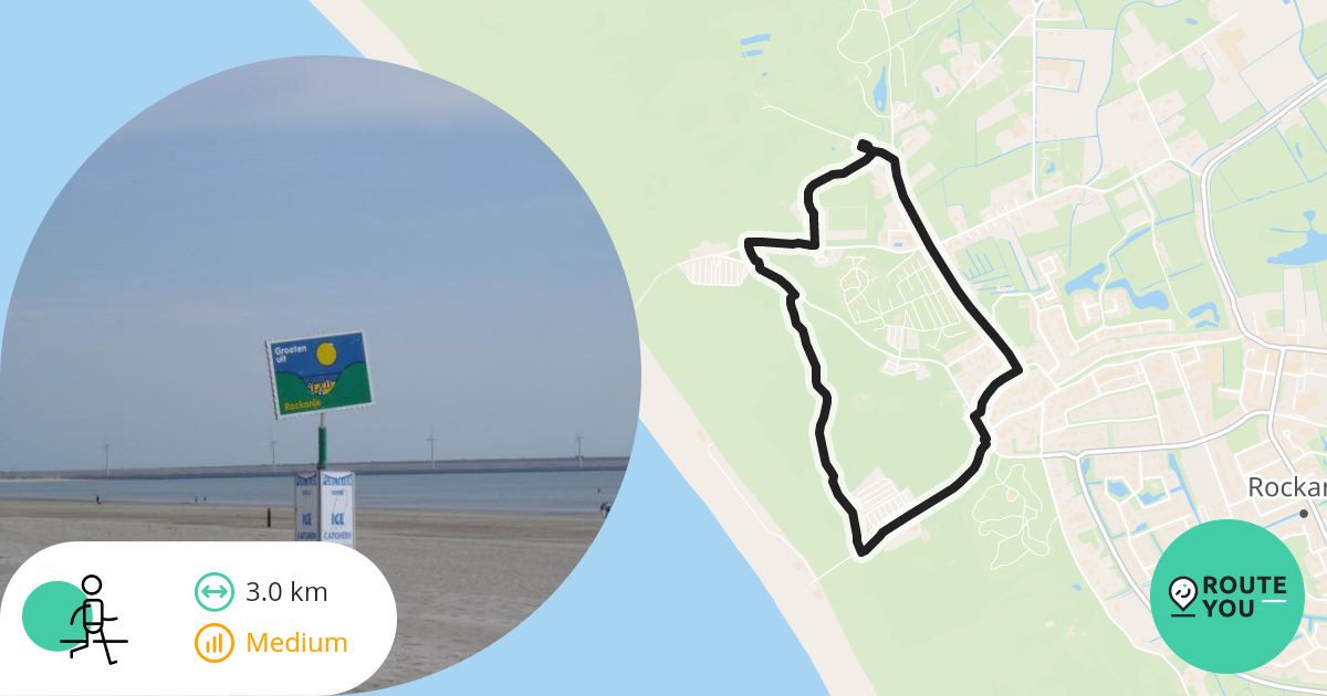Wandelend langs hotel Badhotel Rockanje - Wandelroute | RouteYou