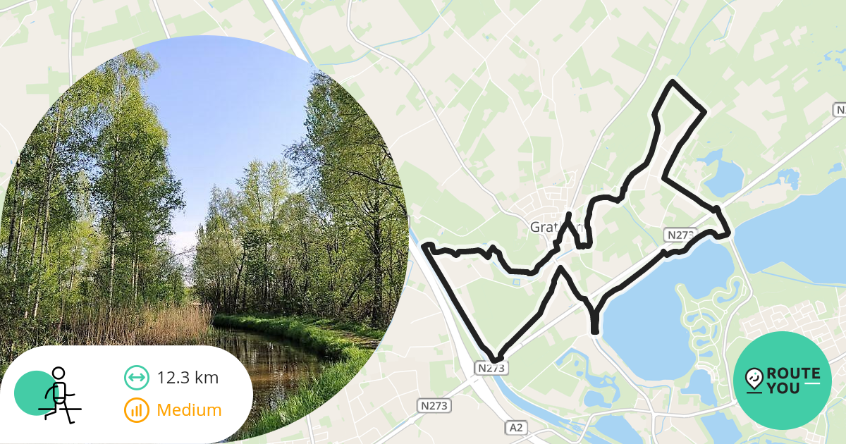 7112. MOOISTE WANDELKNOOPPUNTROUTE © GRATHEM startplaats Grathem Markt ...