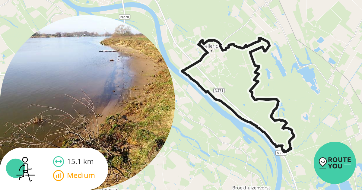 8915. MOOISTE WANDELKNOOPPUNTROUTE © WELLERLOOI startplaats Wellerlooi ...