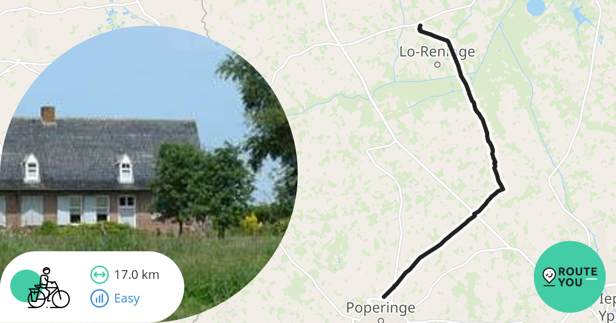 Poperinge - Lo-Reninge - Recreatieve fietsroute | RouteYou