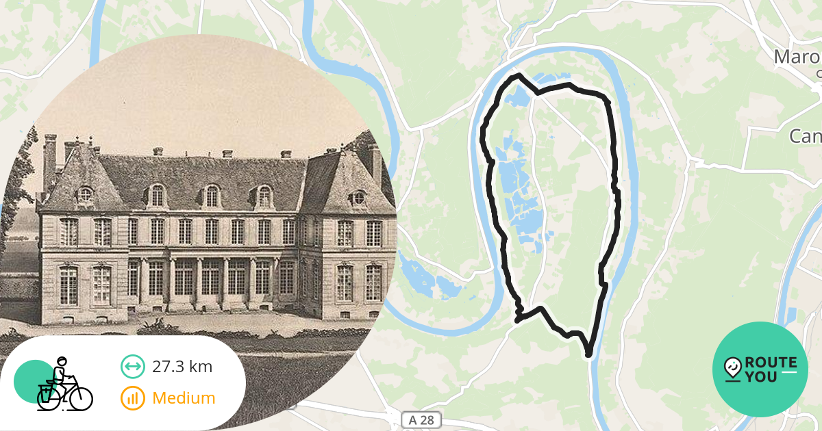 Les plus jolies routes et pistes à vélo à Château d'Yville - Balade à ...