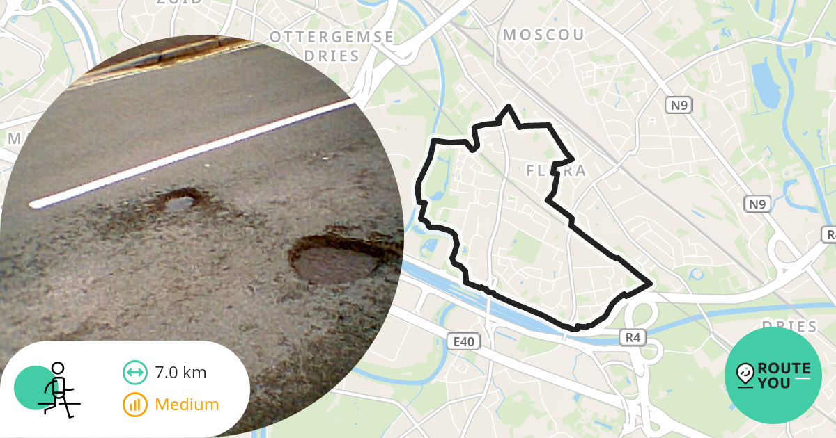 Merelbeke flora 7 km - Wandelroute | RouteYou