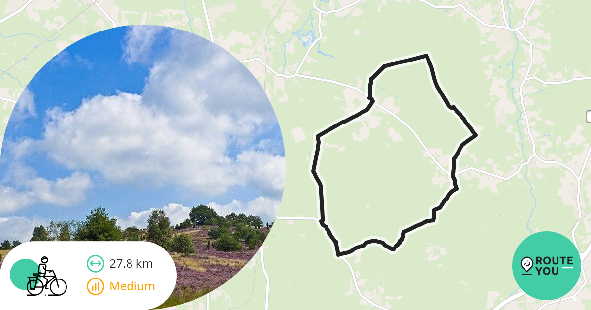 Radfahren in die Landschaft von Wilseder Berg - Freizeit Fahrradroute ...