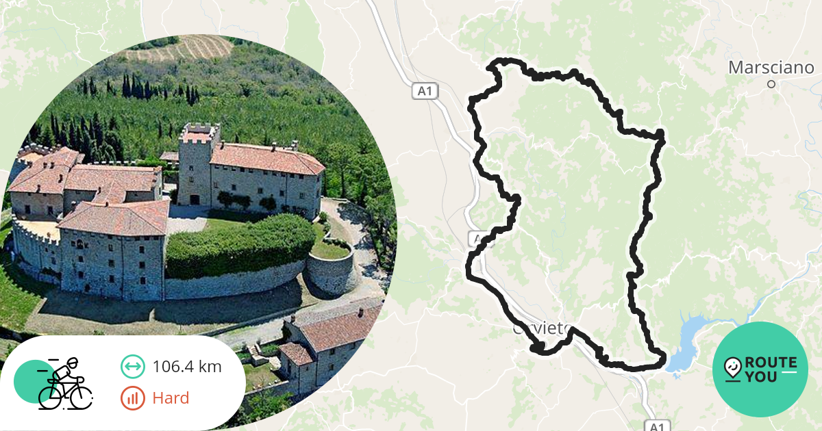 Castle of Montegiove: cycling along an imposing construction - Road ...