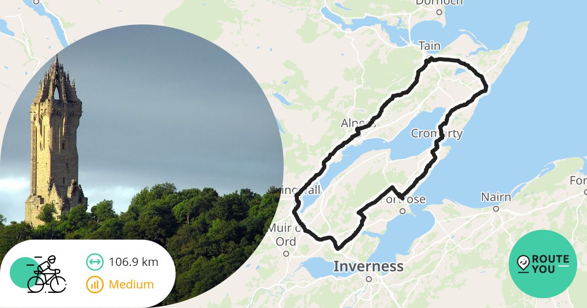 The nicest cycling paths and tracks in Dingwall - Road bike route ...