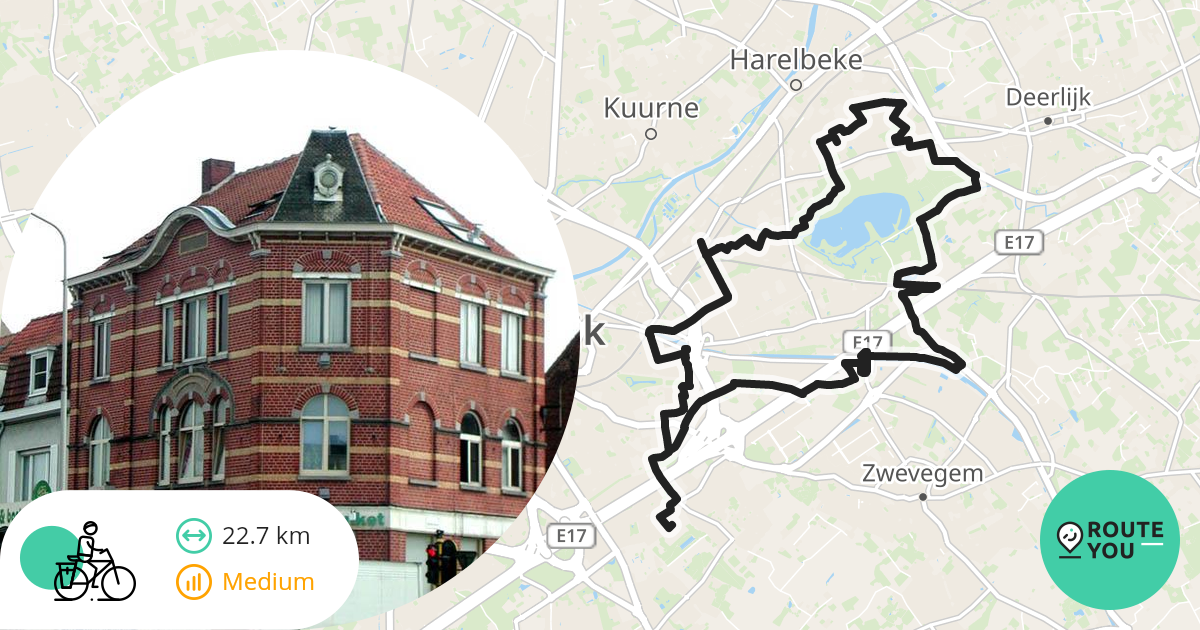 Kortrijk stasegem harelbeke gavers - Recreatieve fietsroute | RouteYou