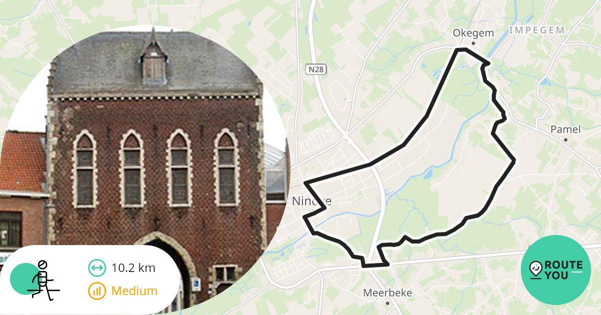 Ninove naar Bunker Pamel en terug - Recreatieve wandelroute | RouteYou