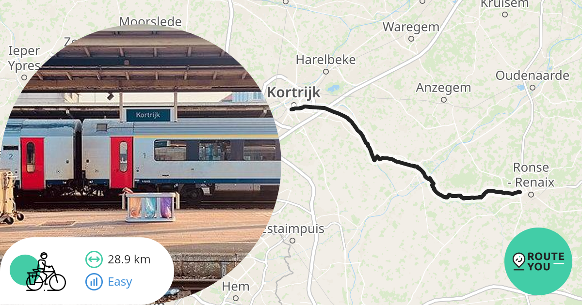 Fietssnelweg Kortrijk - Ronse - Recreatieve fietsroute | RouteYou