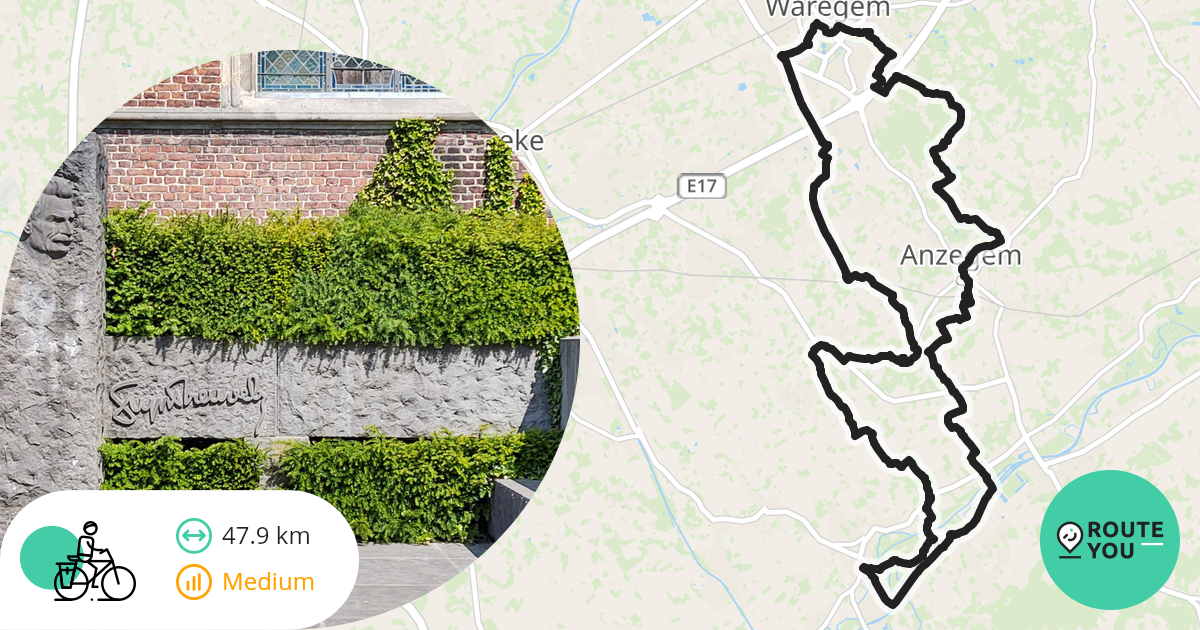 Stijn Streuvelsroute vanuit Anzegem - Stadsfietsroute | RouteYou