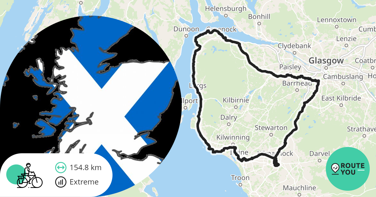 Scotland West Coast 100 mile Loop - Recreational cycle route | RouteYou