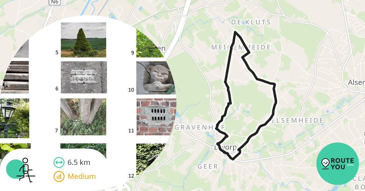Wandelzoektocht (her)ken je dorp Dworp - Wandelroute | RouteYou