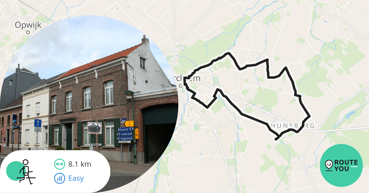 Wandelkrant-Merchtem-Hunsbergbos wandeling - Wandelroute | RouteYou