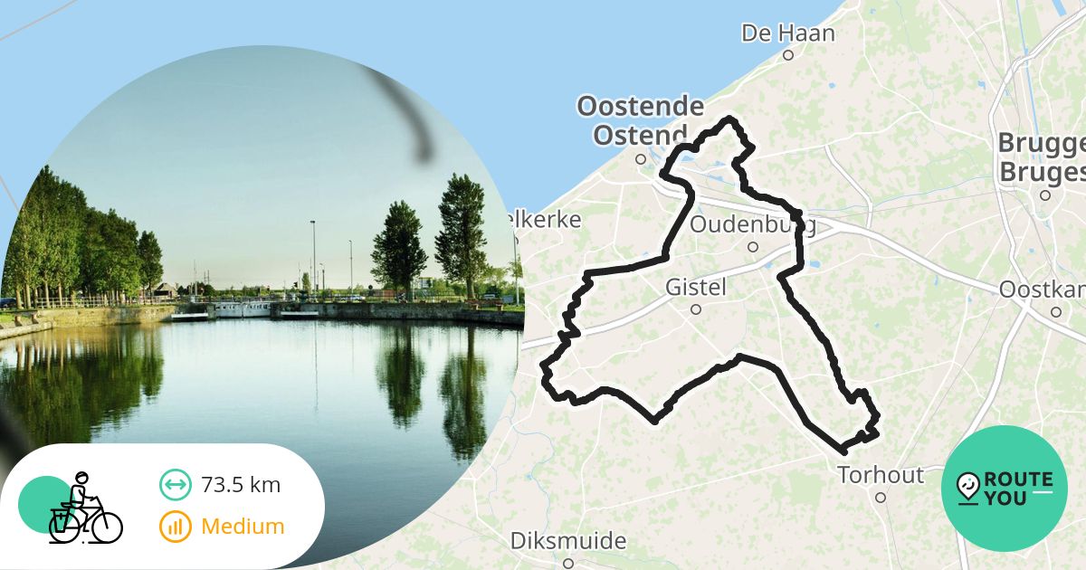 Bredene - Recreatieve fietsroute | RouteYou
