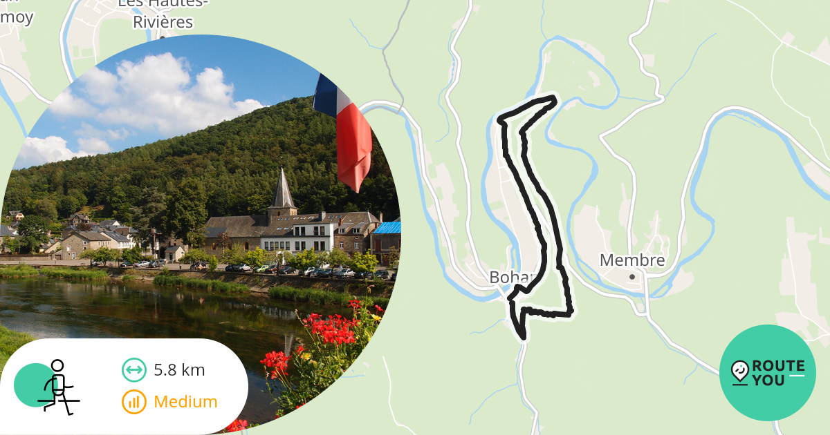 Route in Bohan - Wandelroute | RouteYou