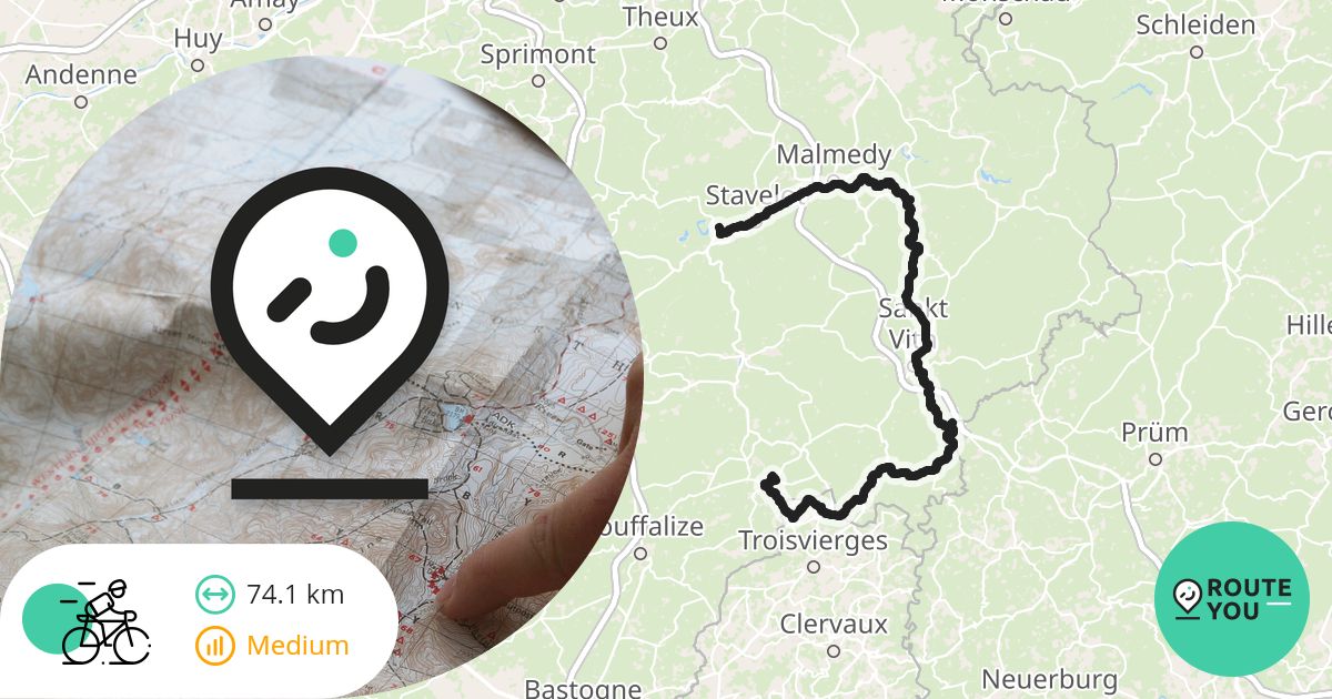 RAVEL Coo - Gouvy - Racefietsroute | RouteYou