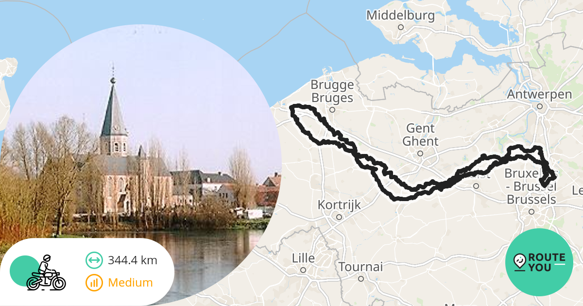 Vilvoorde-Oudenburg-Vilvoorde - Itinéraire à moto | RouteYou