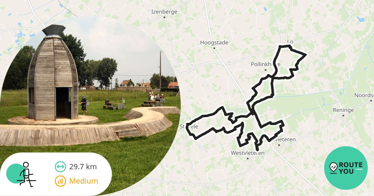 De IJzervlakte tussen Lo en Stavele - Lo-Reninge (29,7km) - Wandelroute ...