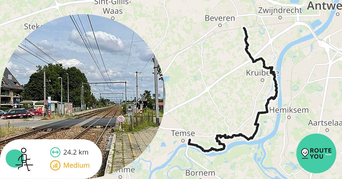 GR5 A Melsele-Temse - Wandelroute | RouteYou