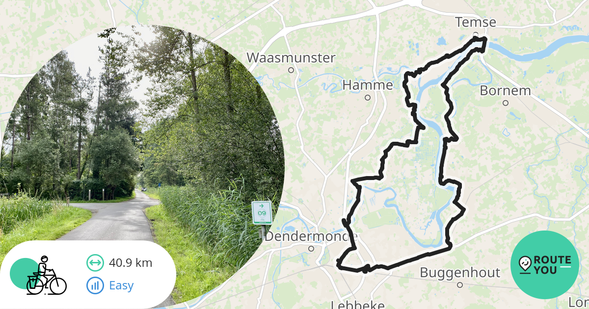 Dendermonde -Temse 40,7 km - Fietsroute | RouteYou