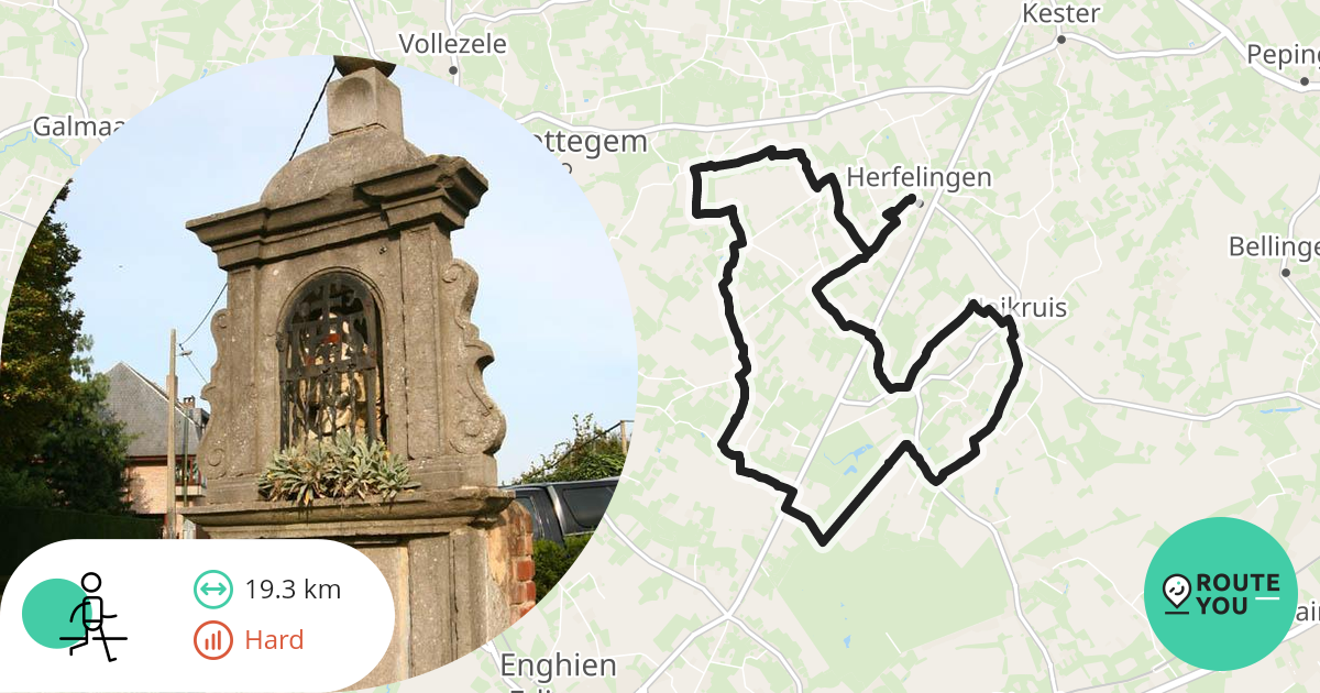 Herfelingen Bos Ter Rijst wandeling - Wandelroute | RouteYou