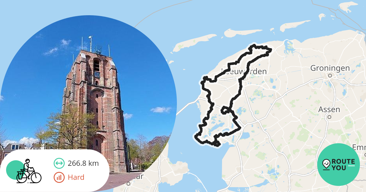 Elfstedentocht - Recreatieve fietsroute | RouteYou