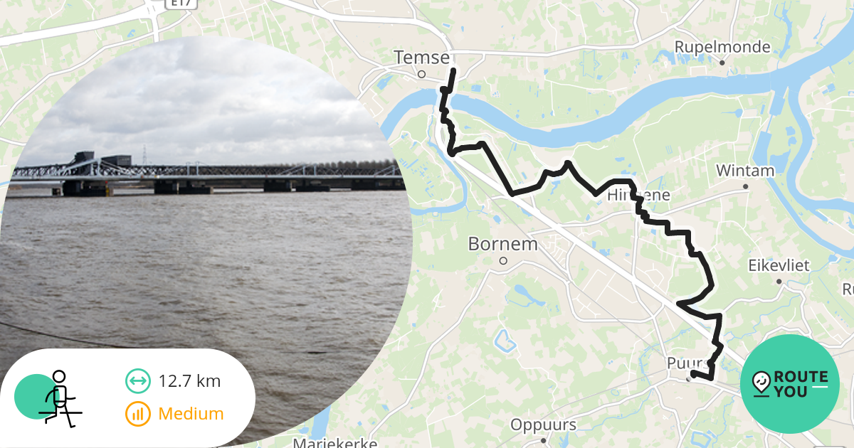 eigen wandeling Ibis Temse-Puurs - Wandelroute | RouteYou