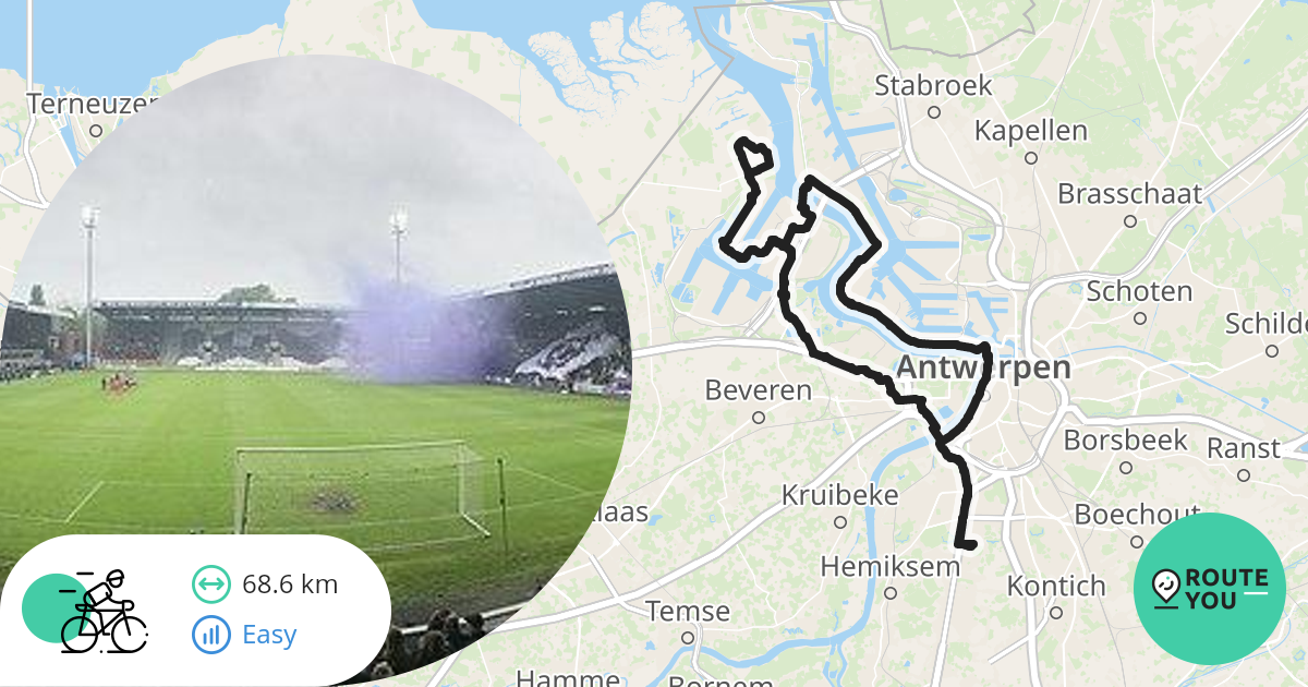 Linkeroever -> rechteroever - Racefietsroute | RouteYou