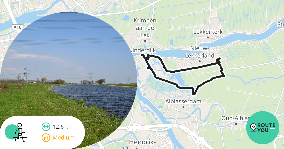 Molentocht tussen Nieuw Lekkerkerk en Kinderdijk - Wandelroute | RouteYou