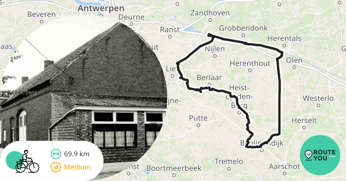 Lier + oude spoorweg - Recreatieve fietsroute | RouteYou
