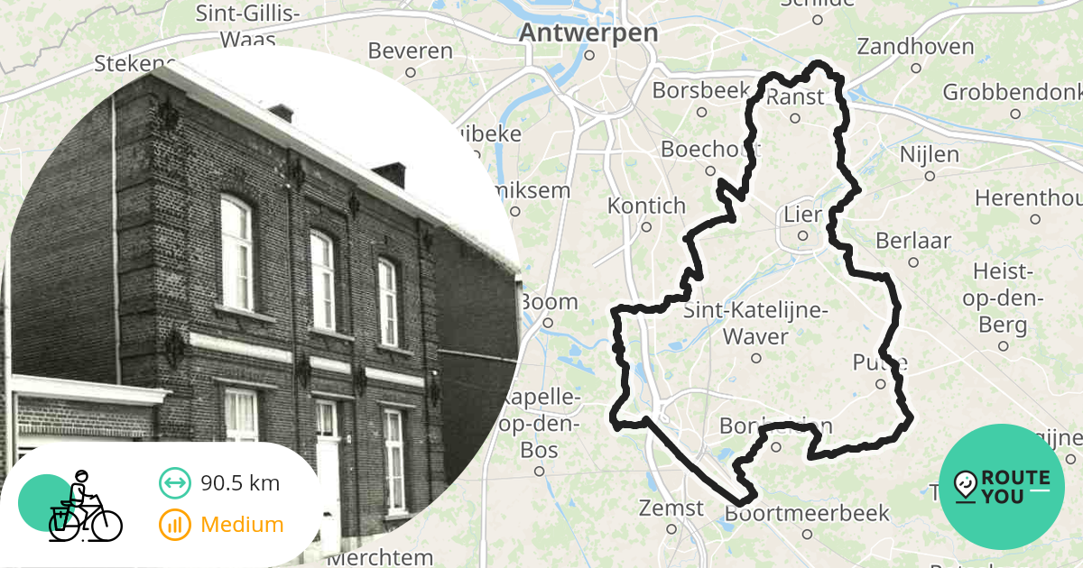 Oelegem-Mechelen 2 89km - Recreatieve fietsroute | RouteYou