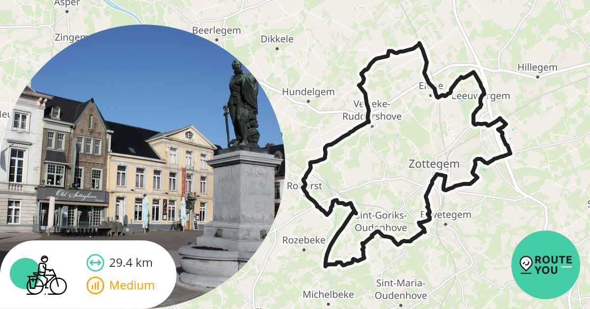 Zottegem: Egmontfietsroute - Recreatieve fietsroute | RouteYou