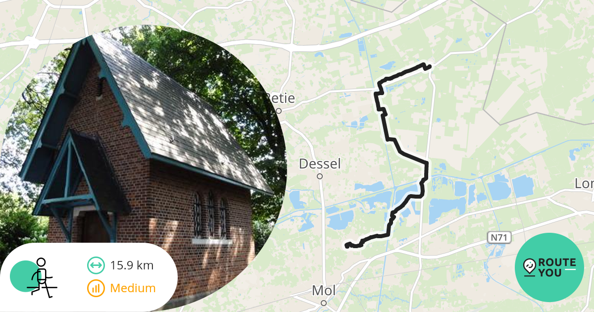 Onze Lieve Vrouwkespad Deel 4. Postelse Abdij > Antoniuskapel Mol ...