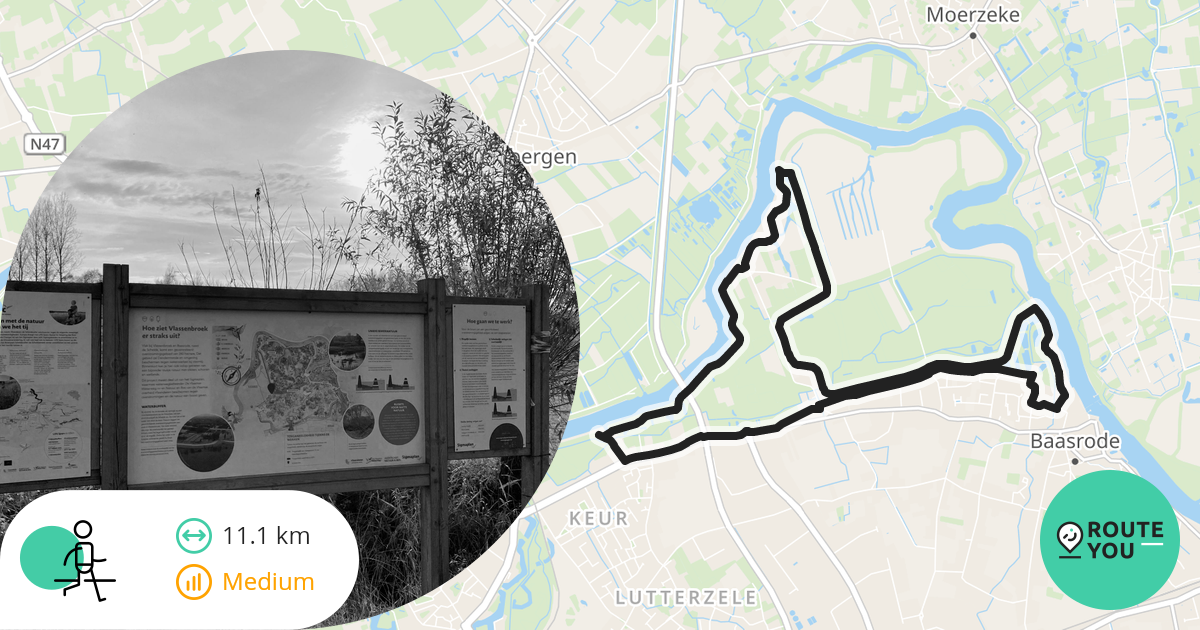 VLASSENBROEK 11,7KM - Wandelroute | RouteYou