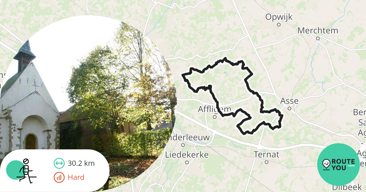 ABDIJ AFFLIGEM - Recreatieve wandelroute | RouteYou