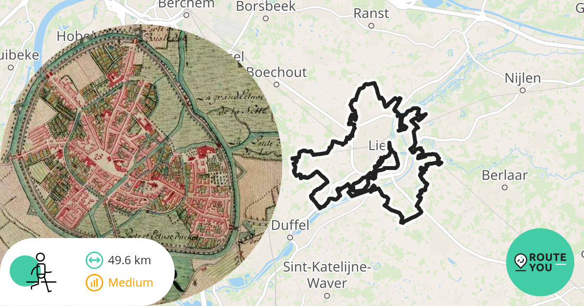 Lier 50 km rond Lier - Wandelroute | RouteYou