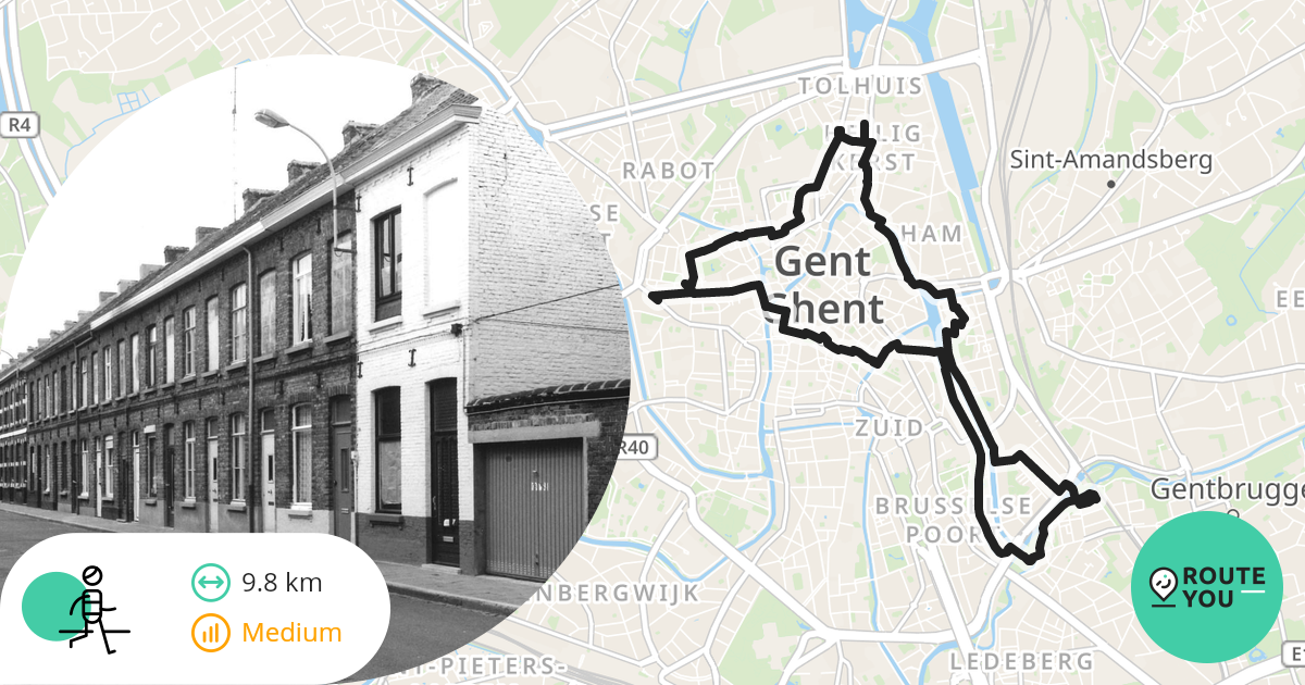 Gentse binnenstad bezoeken vanaf Bassin - Recreatieve wandelroute ...