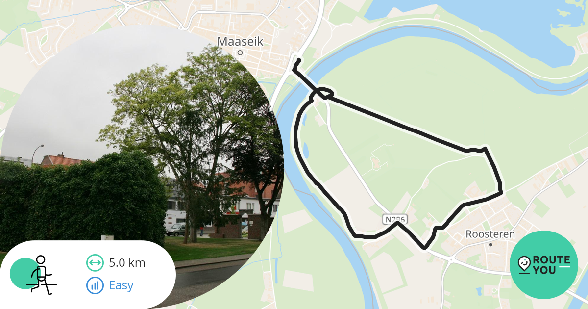 Maaseik-Roosteren via natuurgebied De Rug - Wandelroute | RouteYou