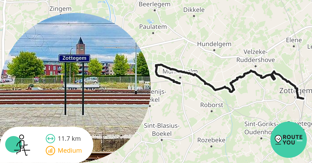 Zottegem - Munkzwalm - Wandelroute | RouteYou