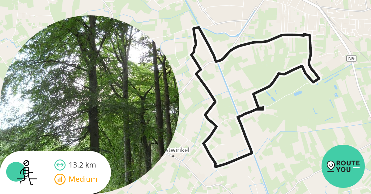 wandellus over knooppunten in het leen - Recreatieve wandelroute | RouteYou