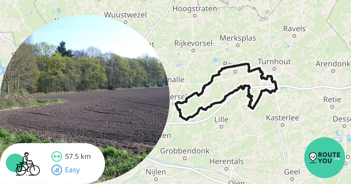 Zoersel, Beerse 57km - Fietsroute | RouteYou