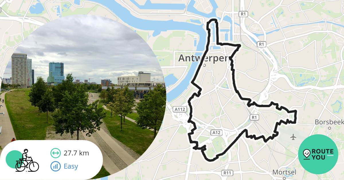 Architectuurroute Antwerpen - Recreatieve fietsroute | RouteYou