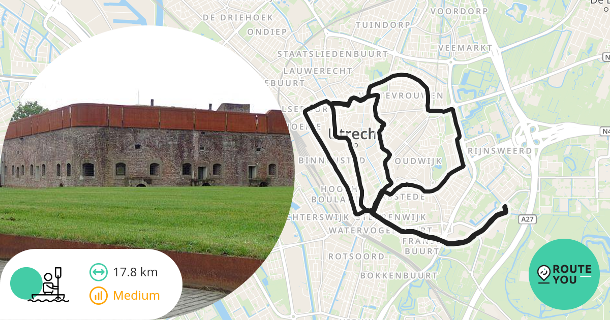 vaarroute Boten verhuur De Rijnstroom utrecht - Kano-/kajakroute | RouteYou