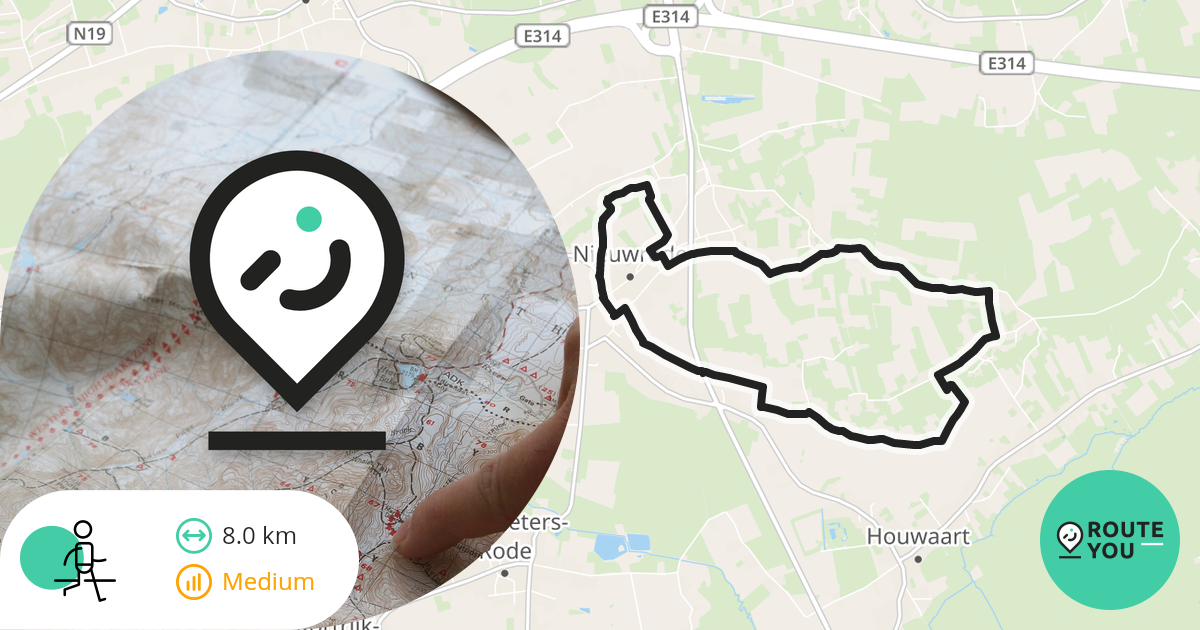 Nieuwrode 8k - Itinéraire à pied | RouteYou