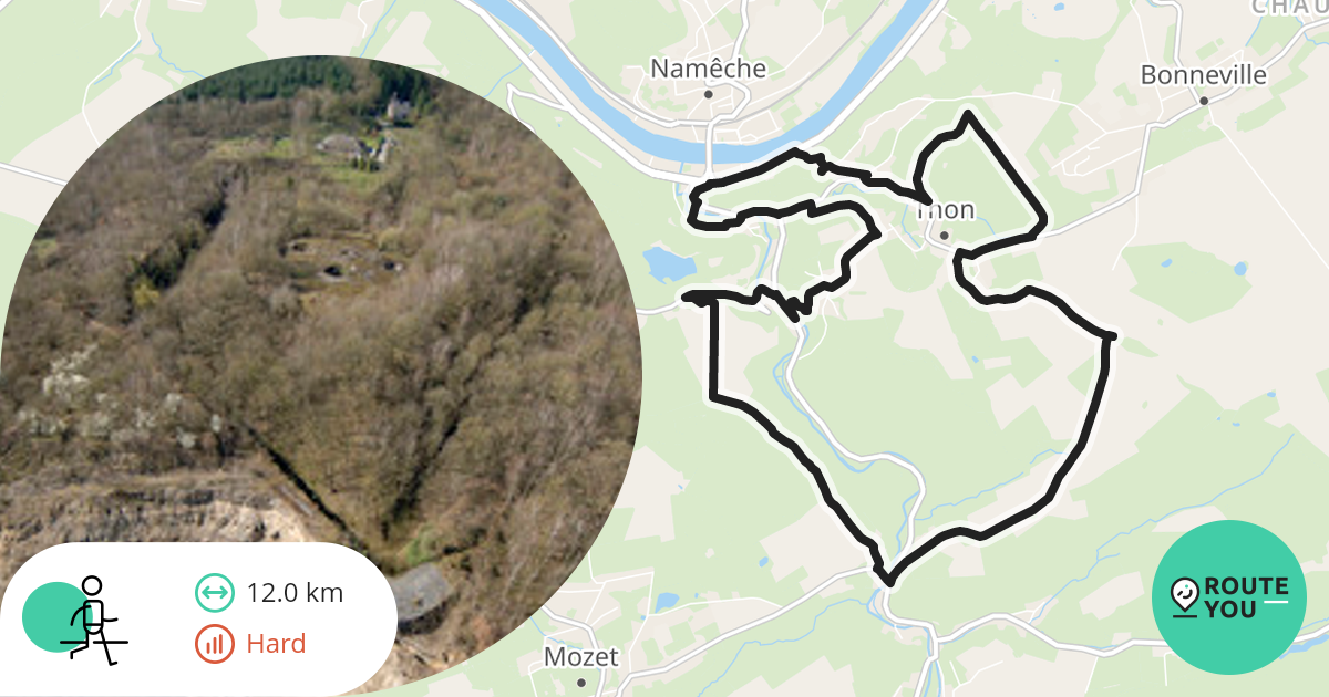 Klimmen en dalen langs de Maas: Nameche - Wandelroute | RouteYou