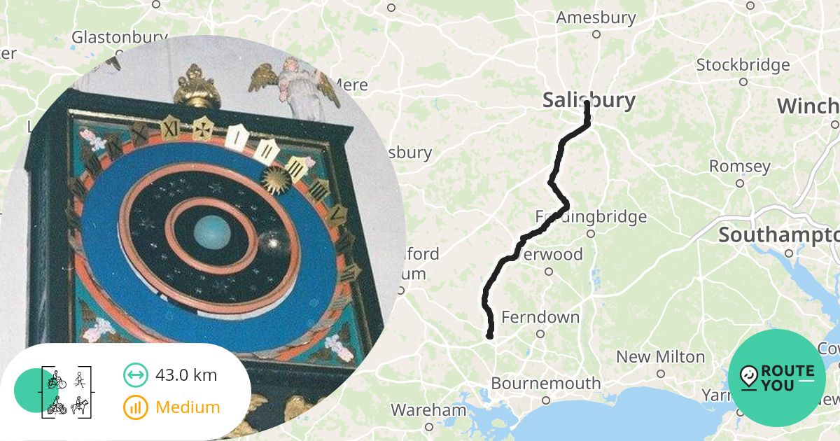 Wimborne Minster - Salisbury - All routes | RouteYou