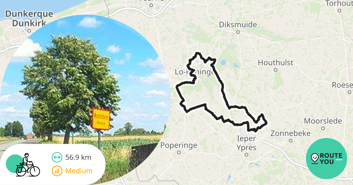WSO-fietsroute 56,90km (Vleteren - Lo-Reninge - Langemark-Poelkapelle ...