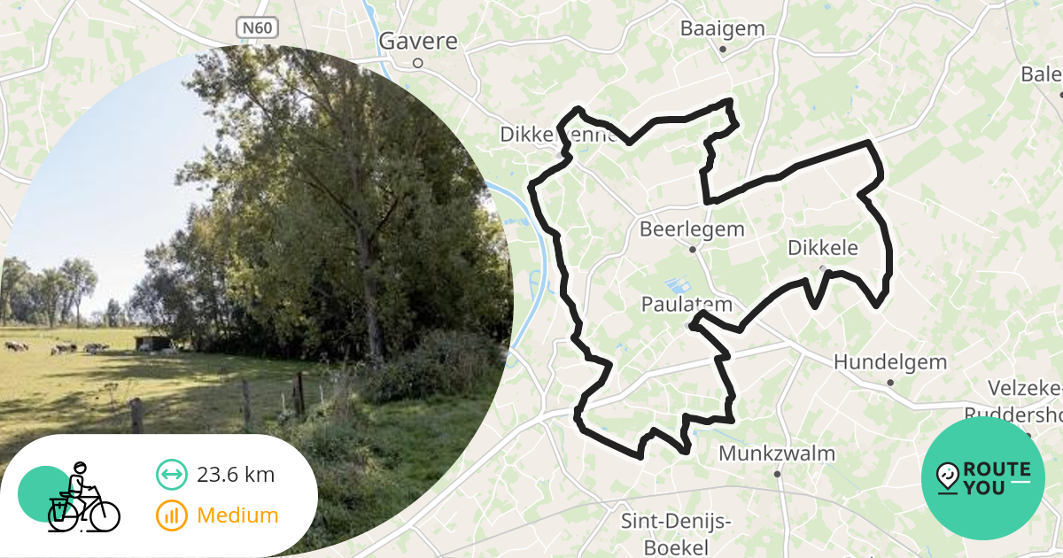 Zwalmstreek fietsroute - Recreatieve fietsroute | RouteYou