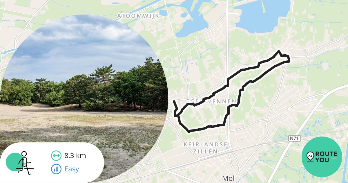 10000 stappen Achterbos - Sluis - Wandelroute | RouteYou