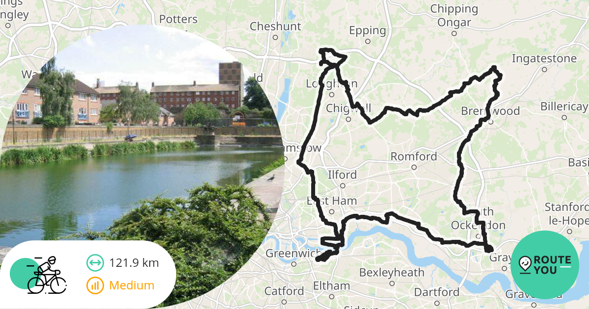 London - Road bike route | RouteYou