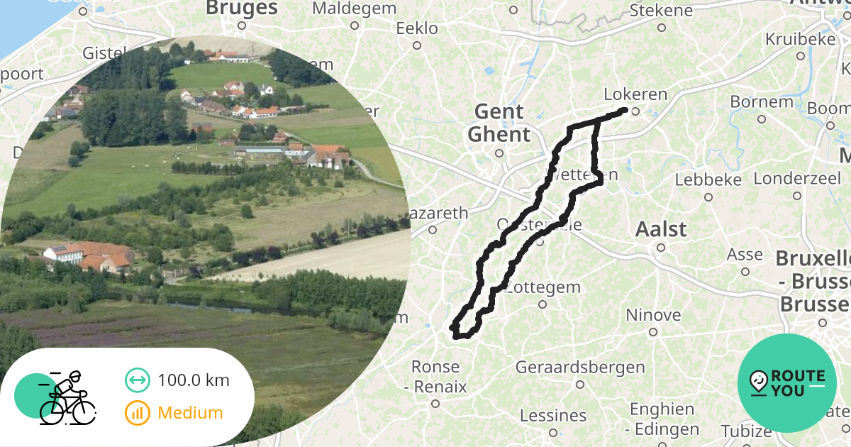 Lokeren wolvenberg 100 - Road bike route | RouteYou